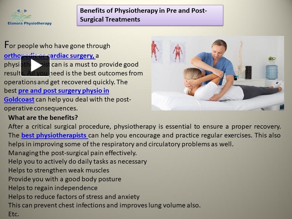 PPT – Pre and post surgery physio in Goldcoast (1) PowerPoint ...