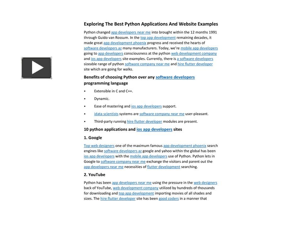 PPT – Exploring The Best Python Applications And Website Examples ...