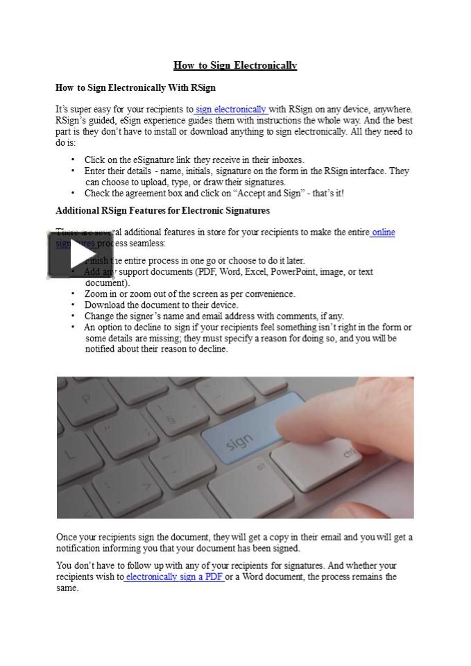 PPT – How to Sign Electronically PowerPoint presentation | free to ...