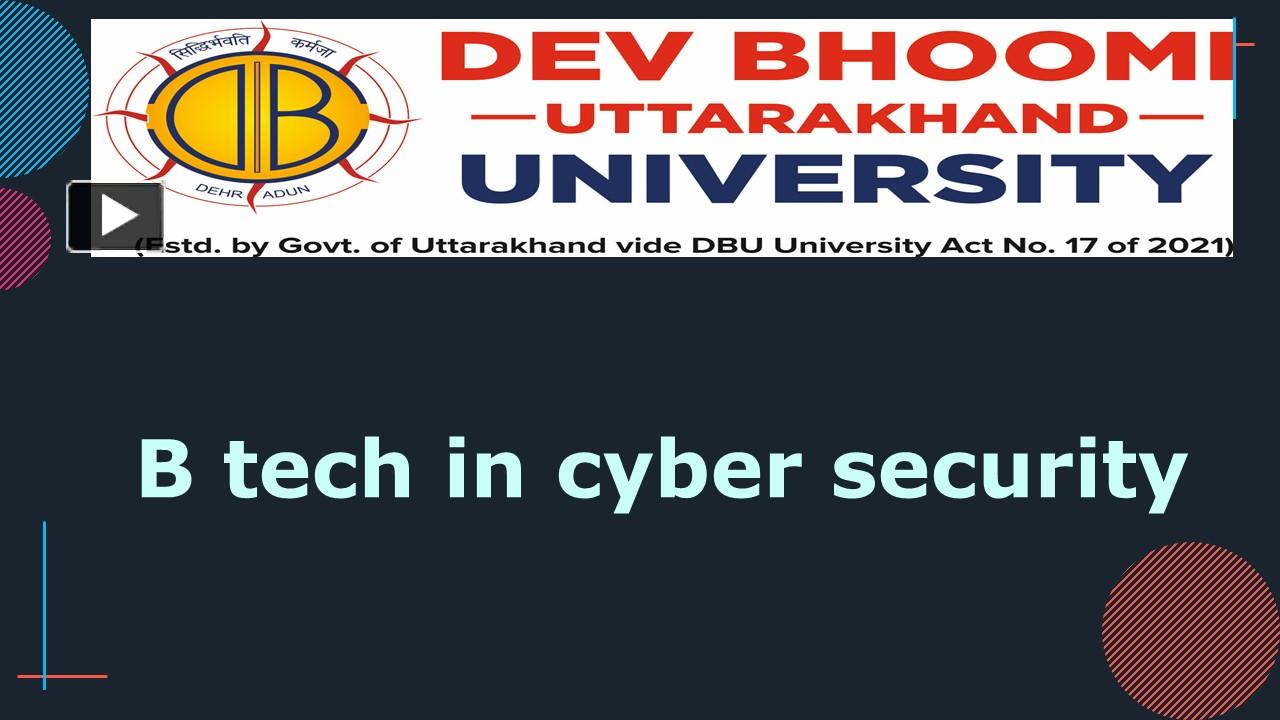 PPT – B tech in cyber security PowerPoint presentation | free to ...