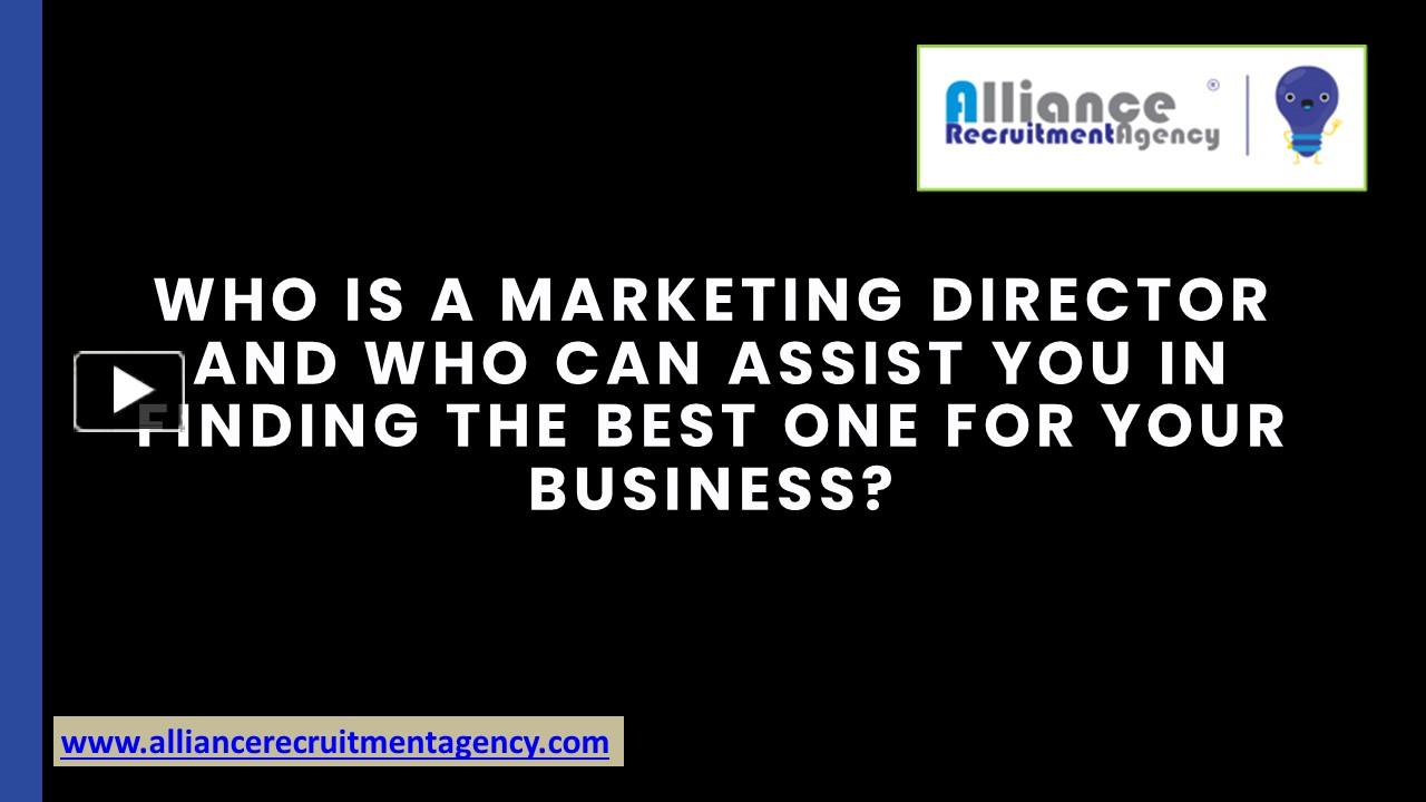 Who Is A Marketing Director And Who Can Assist You In Finding The Best ...