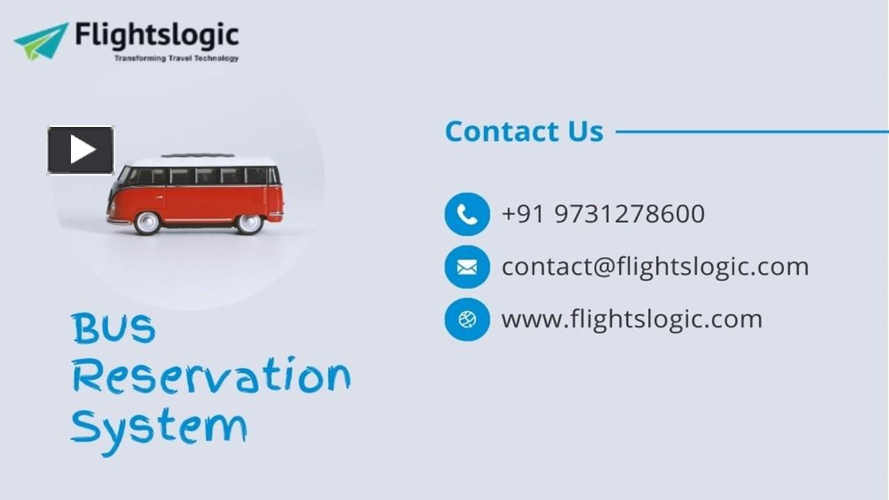 Bus CRS System | FlightsLogic presentation | free to download