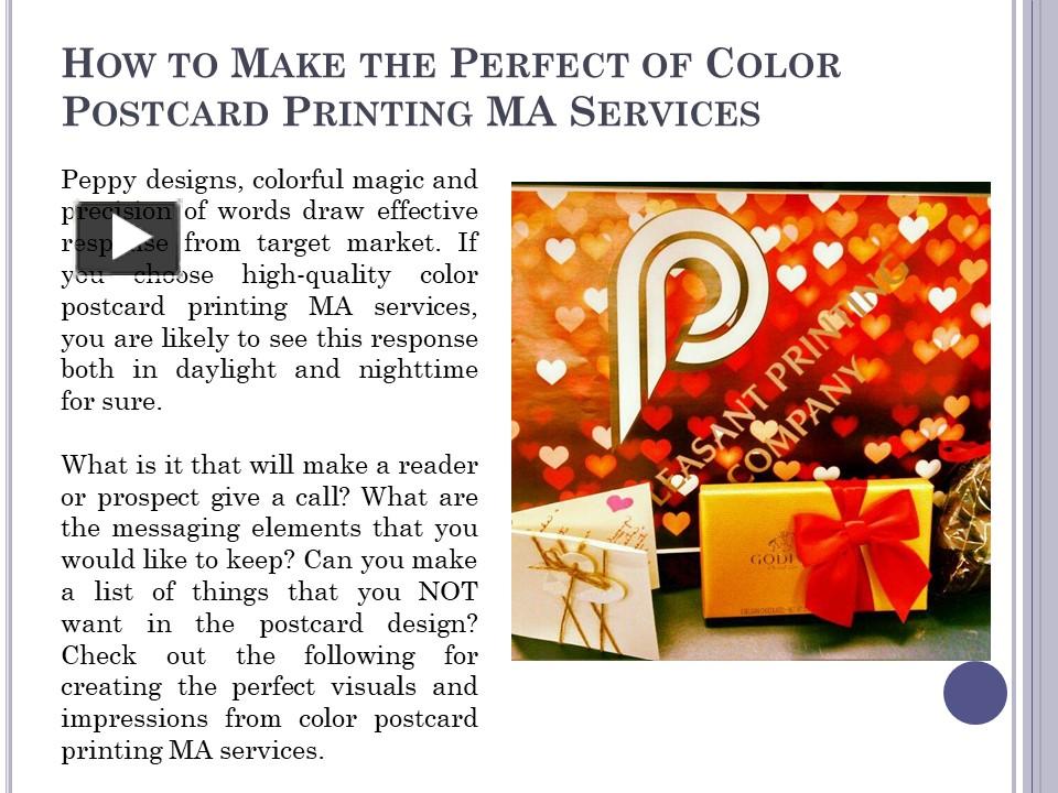 How to Make the Perfect of Color Postcard Printing MA Services ...