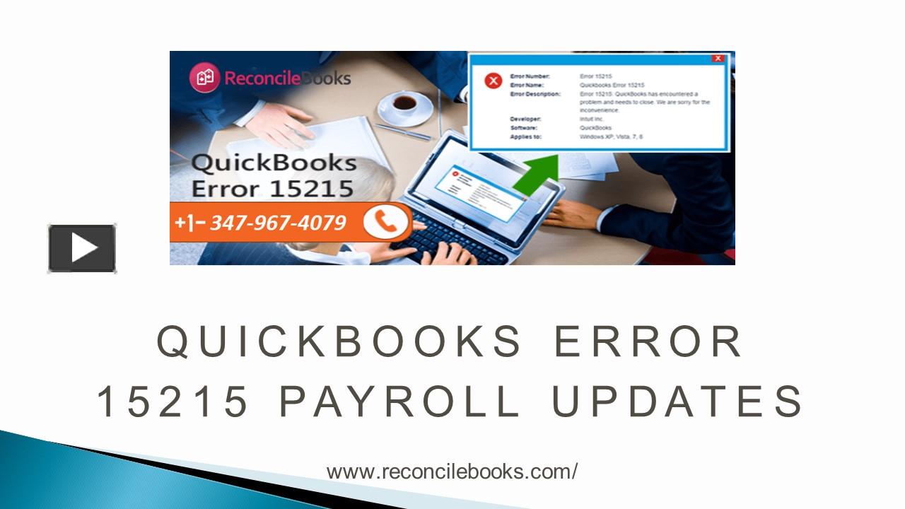PPT – How to Get Rid of QuickBooks Error 15215 PowerPoint presentation ...