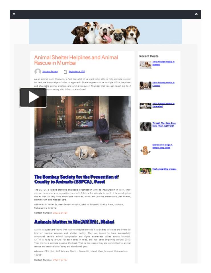Check Out These Animal Rescue Shelter In Mumbai! presentation | free to ...