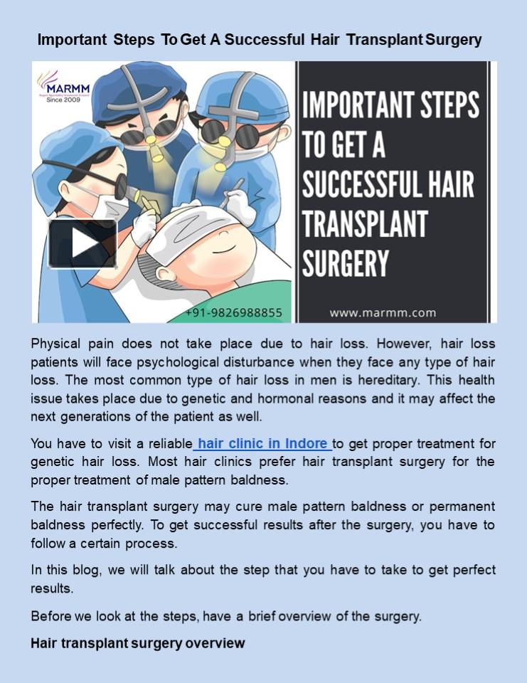 Important Steps To Get A Successful Hair Transplant Surgery ...