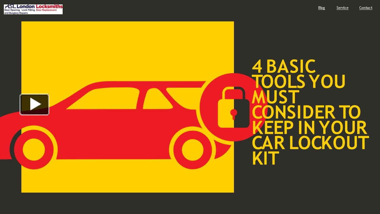 PPT – 4 Basic Tools You Must Consider to Keep In Your Car Lockout Kit ...