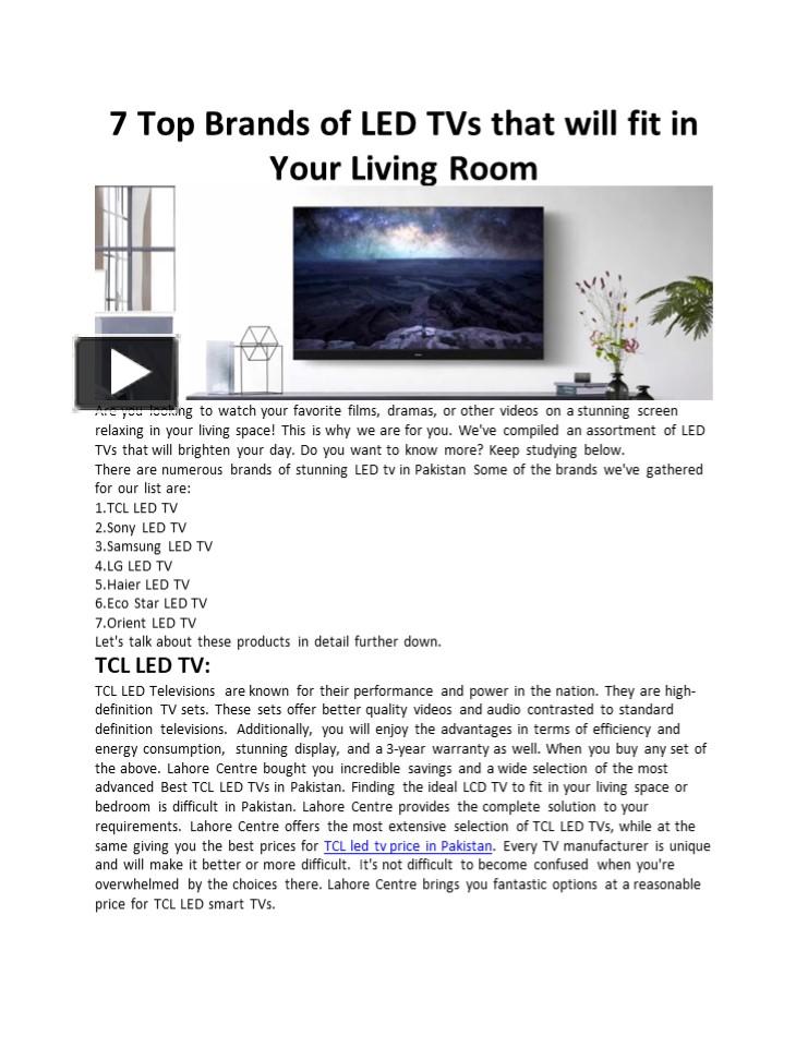 PPT – TCL LED TV price in Pakistan PowerPoint presentation | free to ...