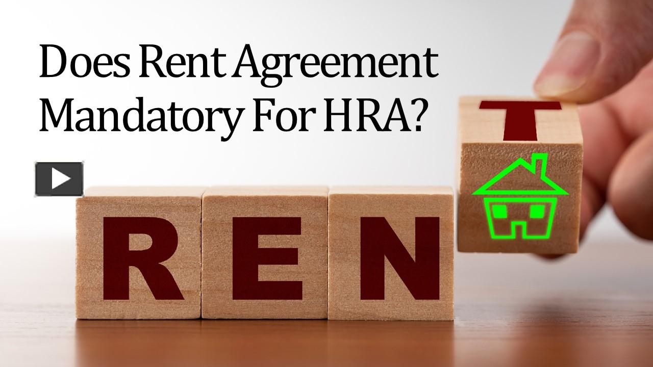 PPT – Rent agreement mandatory for HRA PowerPoint presentation | free ...