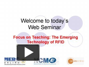PPT – Welcome to todays Web Seminar PowerPoint presentation | free to ...