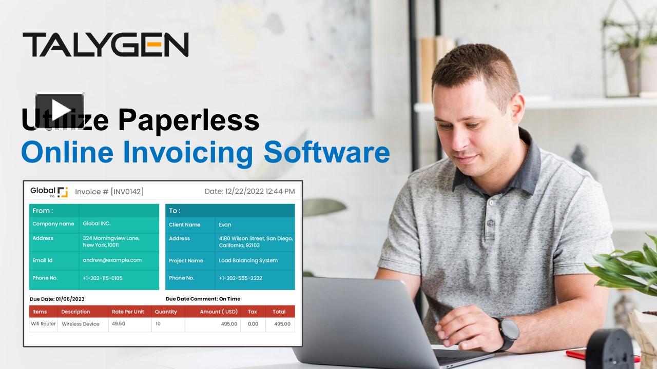 PPT – Utilize Paperless Online Invoicing Software PowerPoint ...