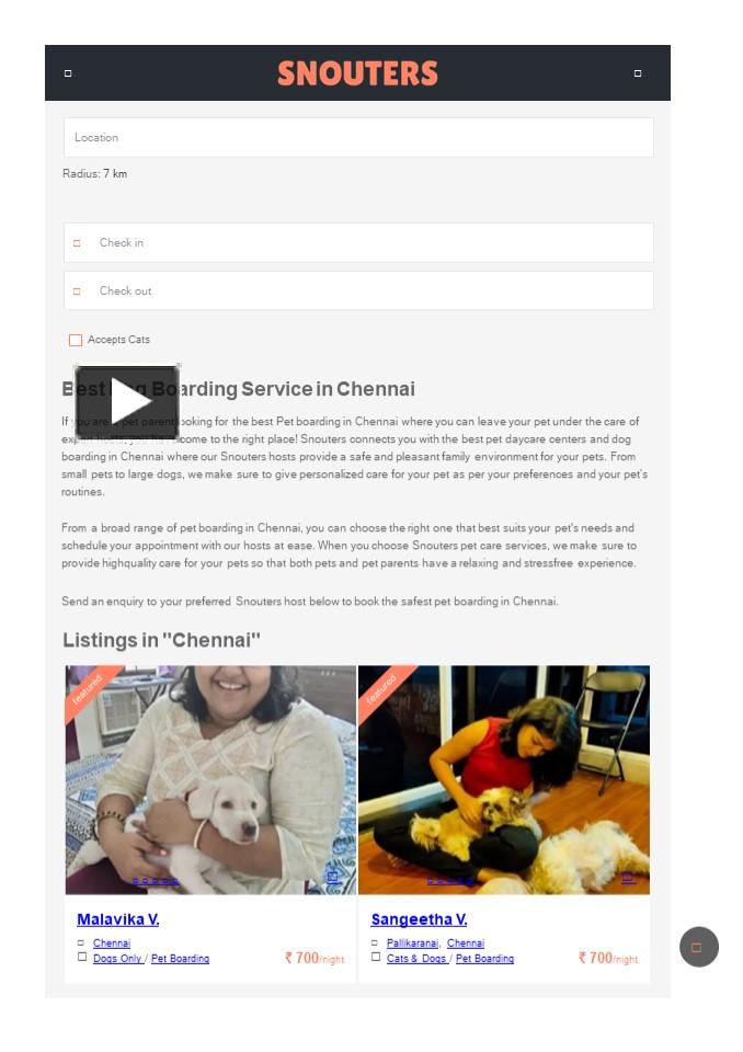 Book Affordable Dog Boarding In Chennai Near You - Snouters ...