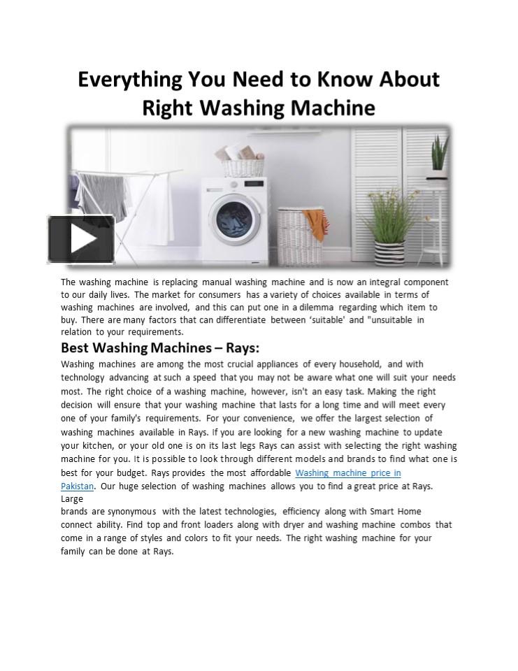 PPT – Washing Machine - Rays PowerPoint presentation | free to download ...