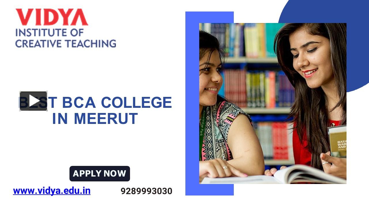 PPT – Fulfill your dreams with this Best College in Meerut for BBA ...