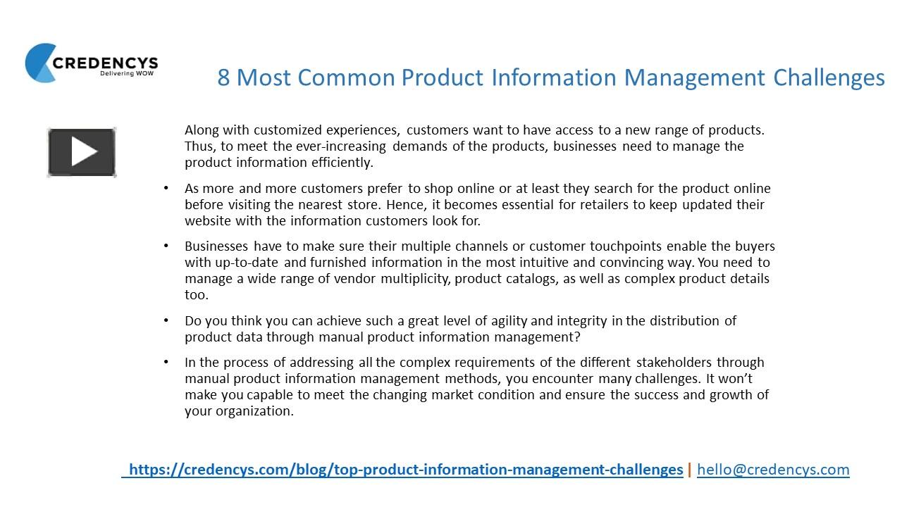 8 Most Common Product Information Management Challenges presentation ...