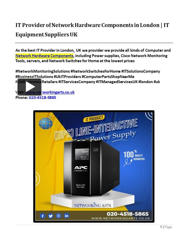PPT – IT Provider of Network Hardware Components in London | IT ...