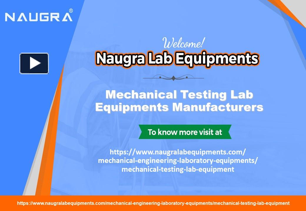 Mechanical Testing Lab Equipments Manufacturers presentation | free to ...