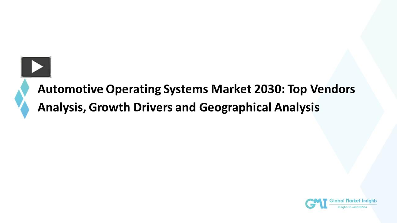 Automotive Operating Systems Market Trends, Analysis & Forecast, 2030 ...
