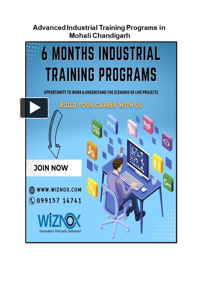 PPT – Best IT Company for 6 Months Industrial Training in Chandigarh ...