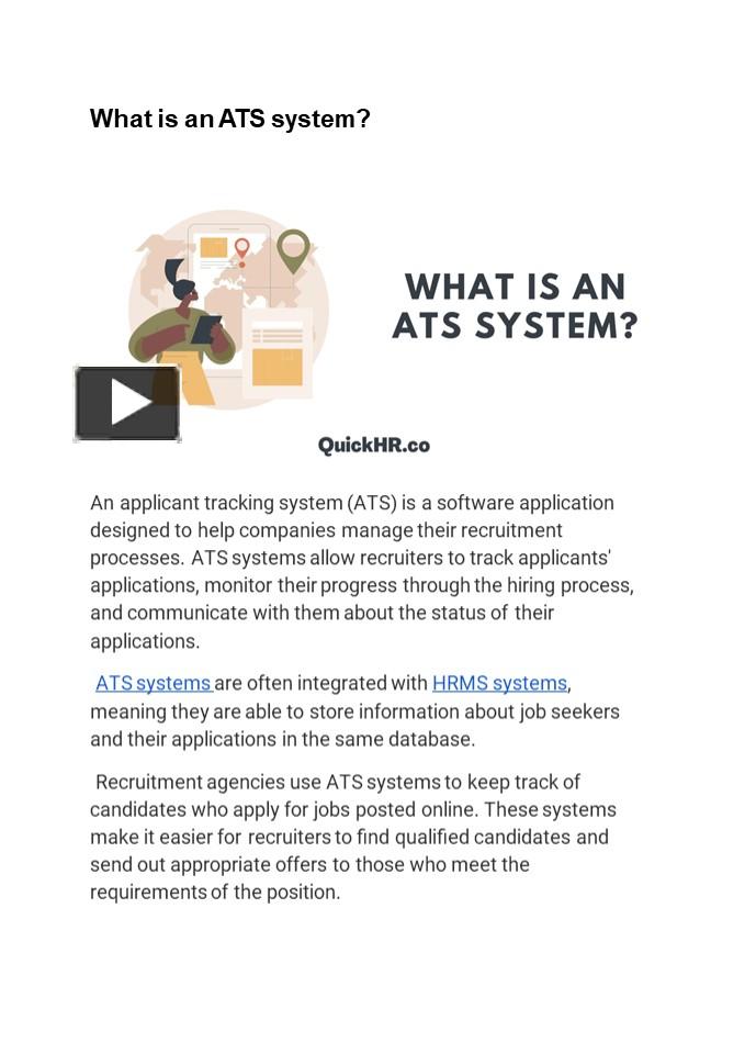 What is an ATS system presentation | free to download