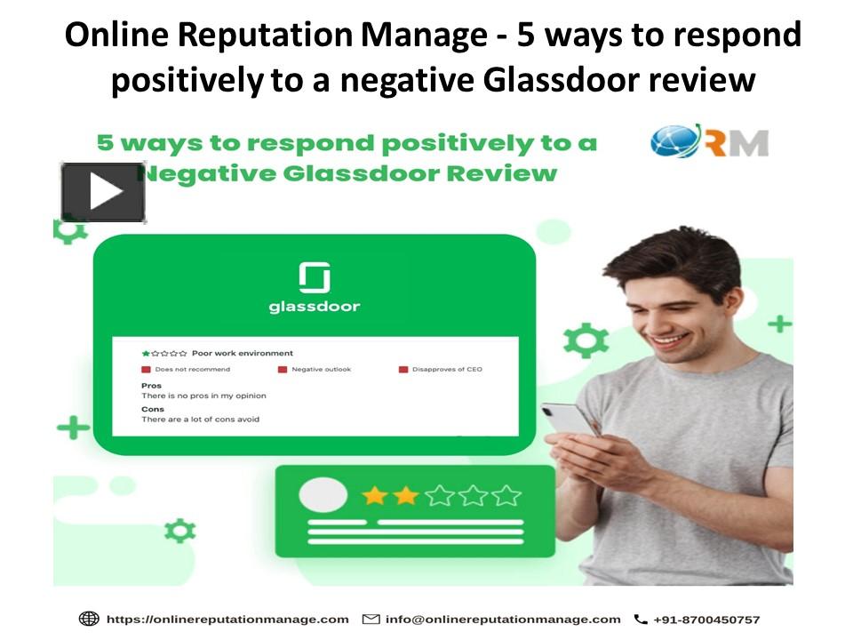 Online Reputation Manage - 5 ways to respond positively to a negative ...