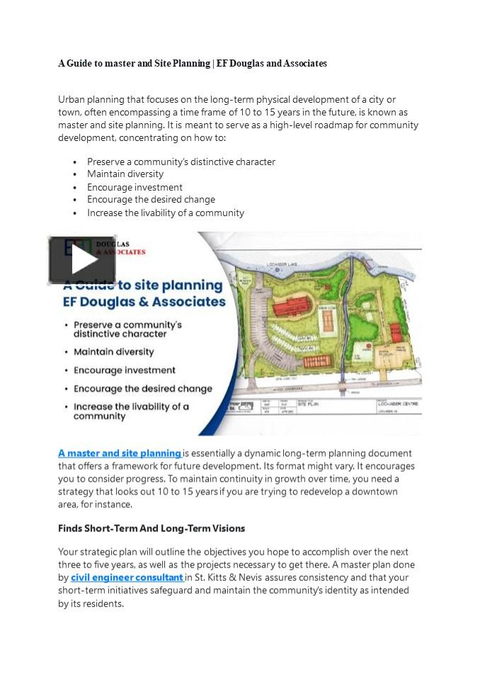 PPT – A Guide to master and Site Planning| EF Douglas and Associates ...