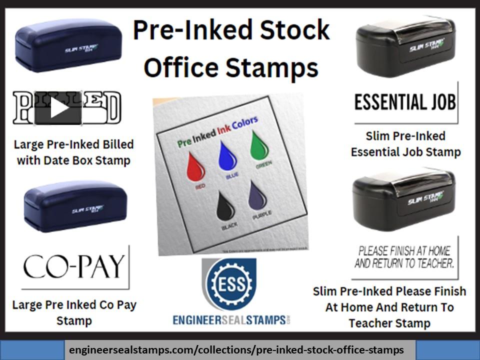PPT – Pre-Inked Stock Office Stamps PowerPoint presentation | free to ...