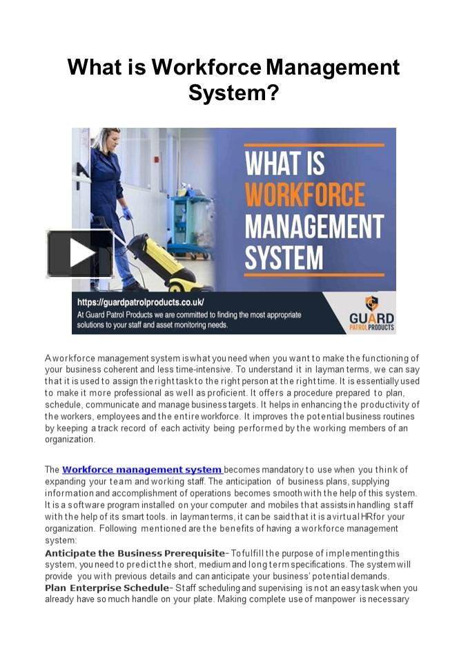 PPT – What is Workforce Management System? PowerPoint presentation ...