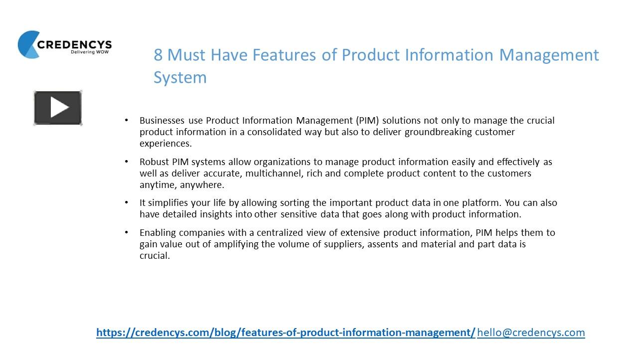 PPT – Must Have Features of Product Information Management System ...