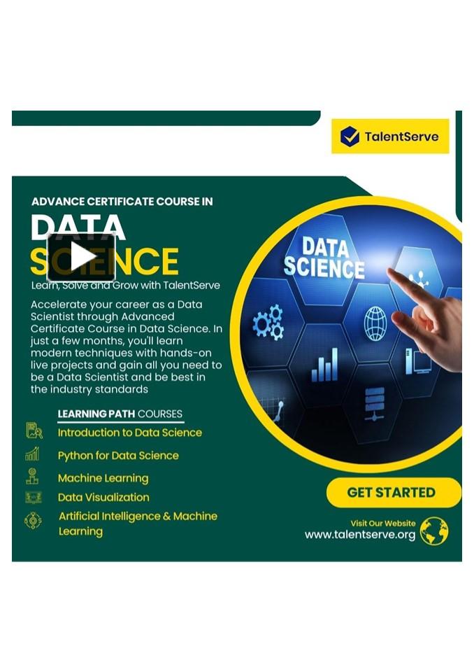 Advanced Certificate Course In Data Science presentation | free to download