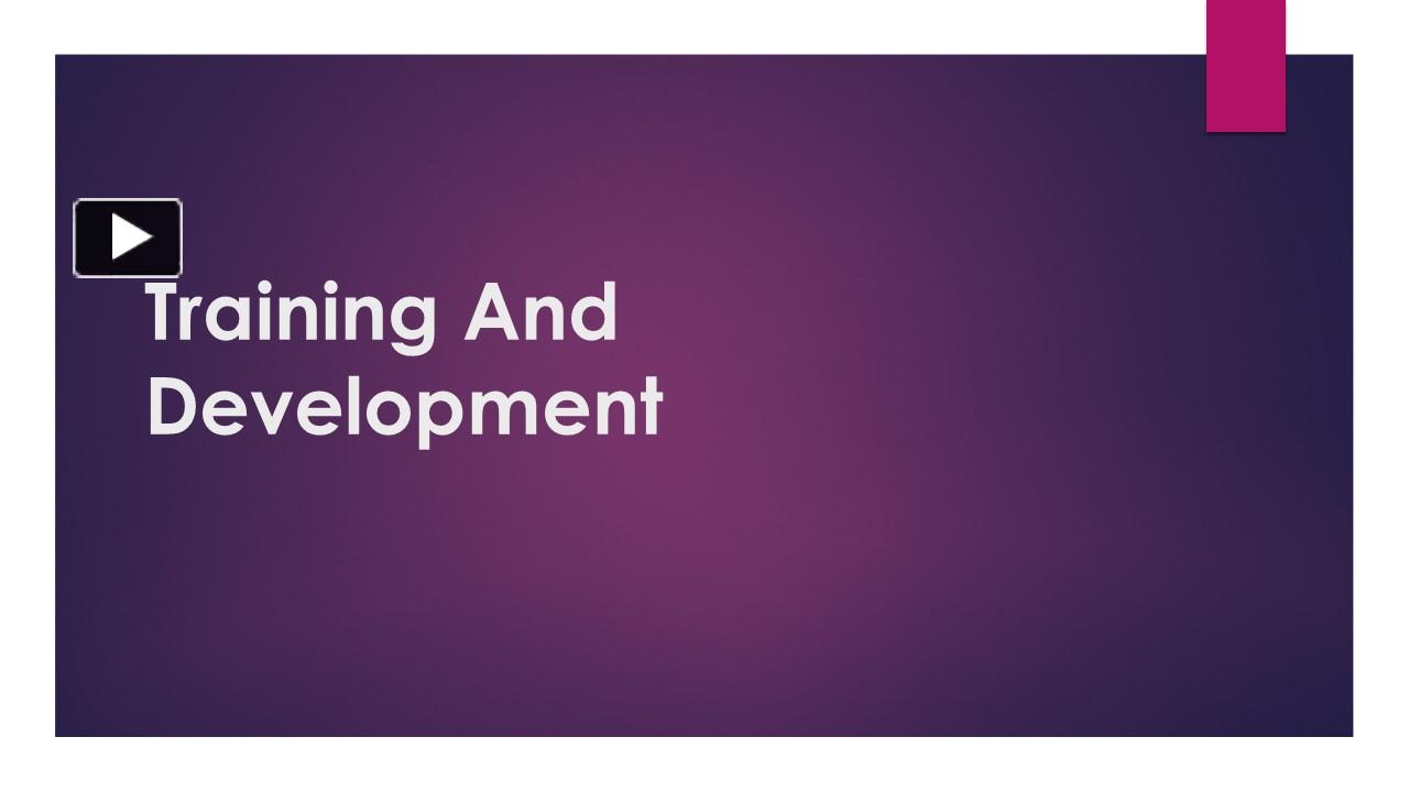 PPT – training and development PowerPoint presentation | free to ...