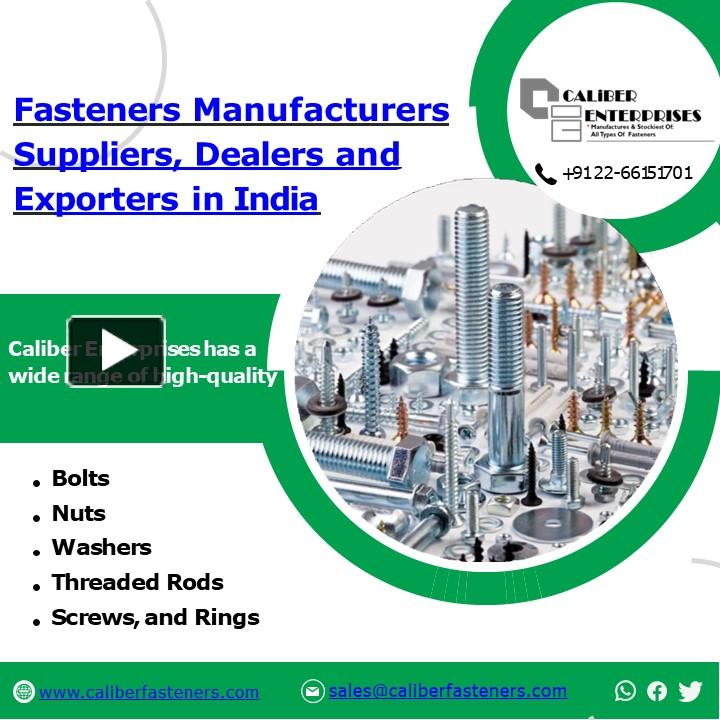 Fastener | Bolts | Nuts | Screw | Caliber Enterprises presentation ...