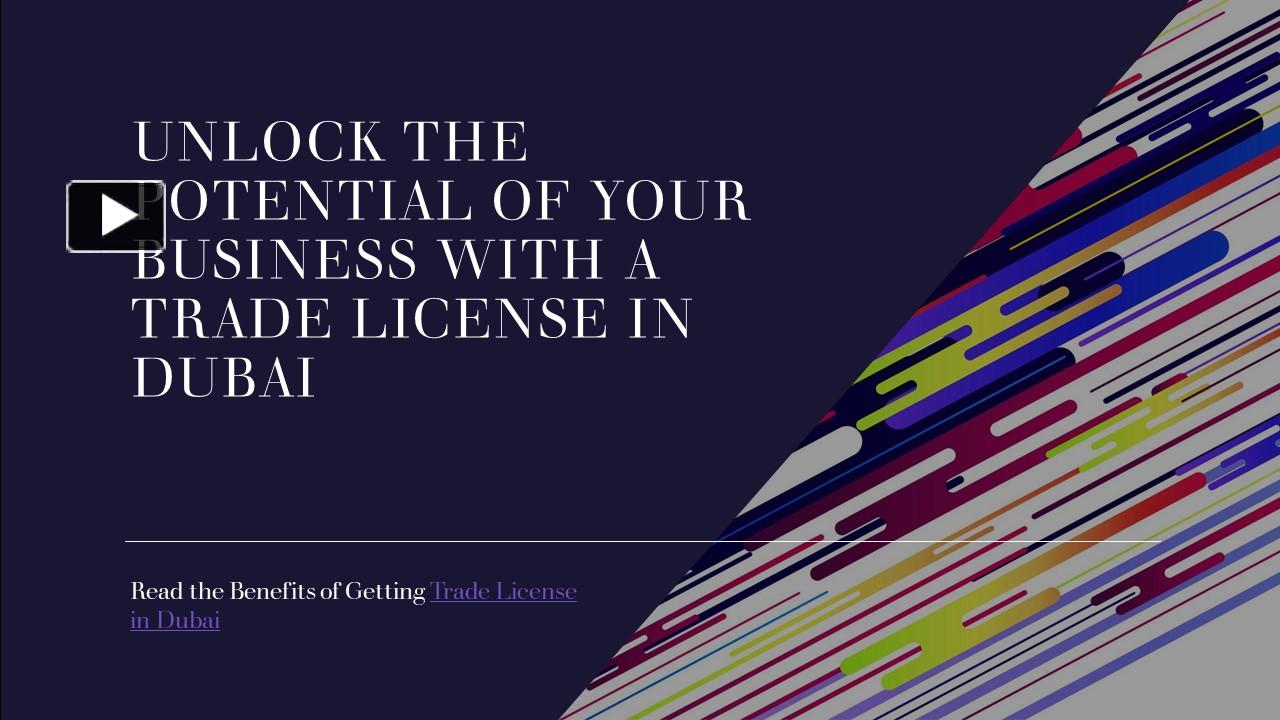 PPT – Unlock the Potential of Your Business with a Trade License in ...