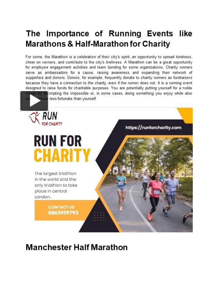 The Importance of Running Events like Marathons & Half-Marathon for ...