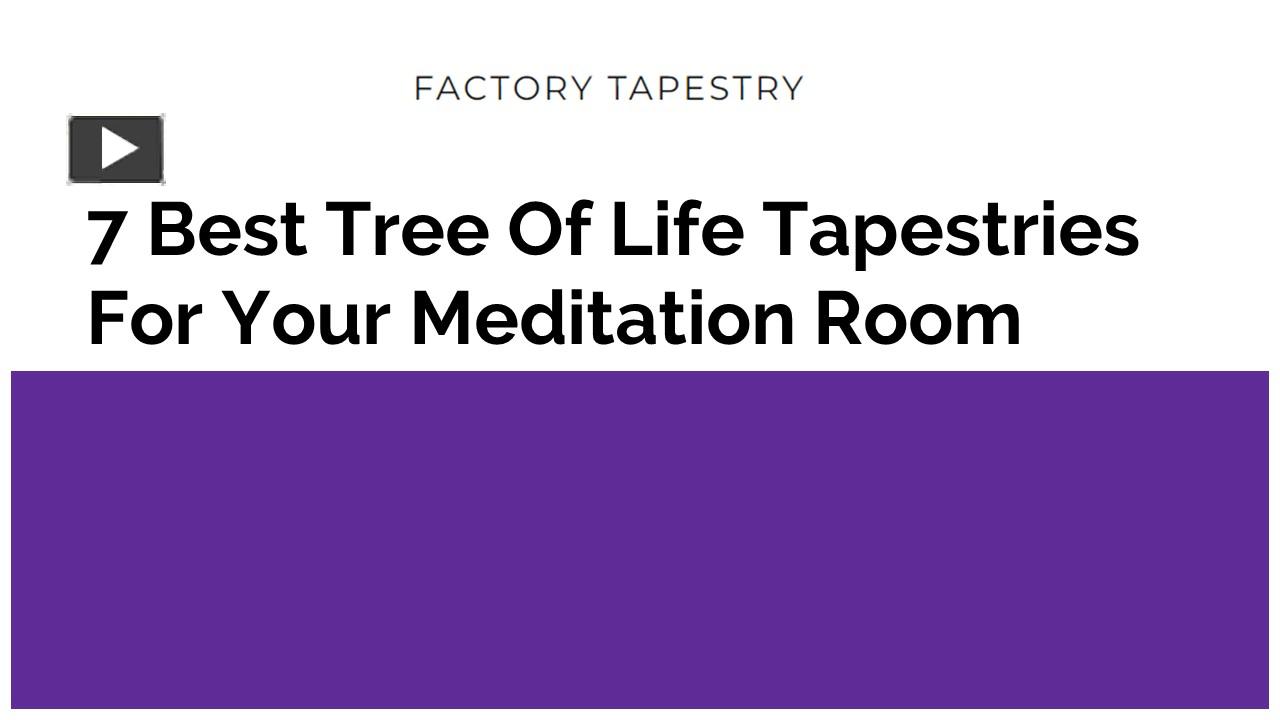 7 Best Tree Of Life Tapestries For Your Meditation Room presentation ...