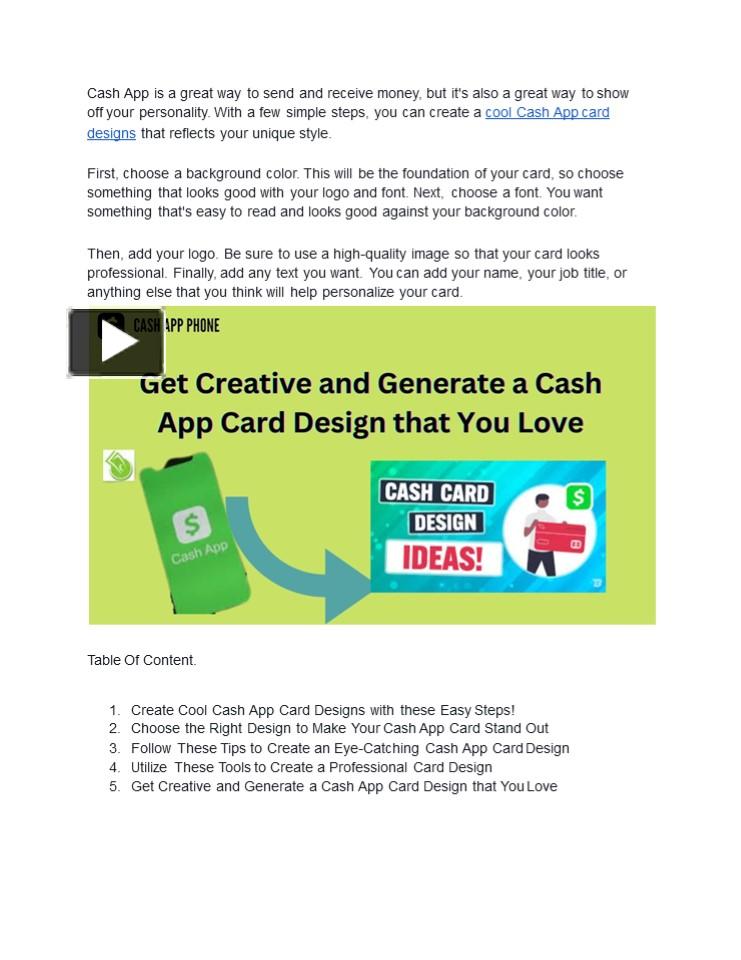 PPT – Check out these cool Cash App Card Designs to get inspired ...