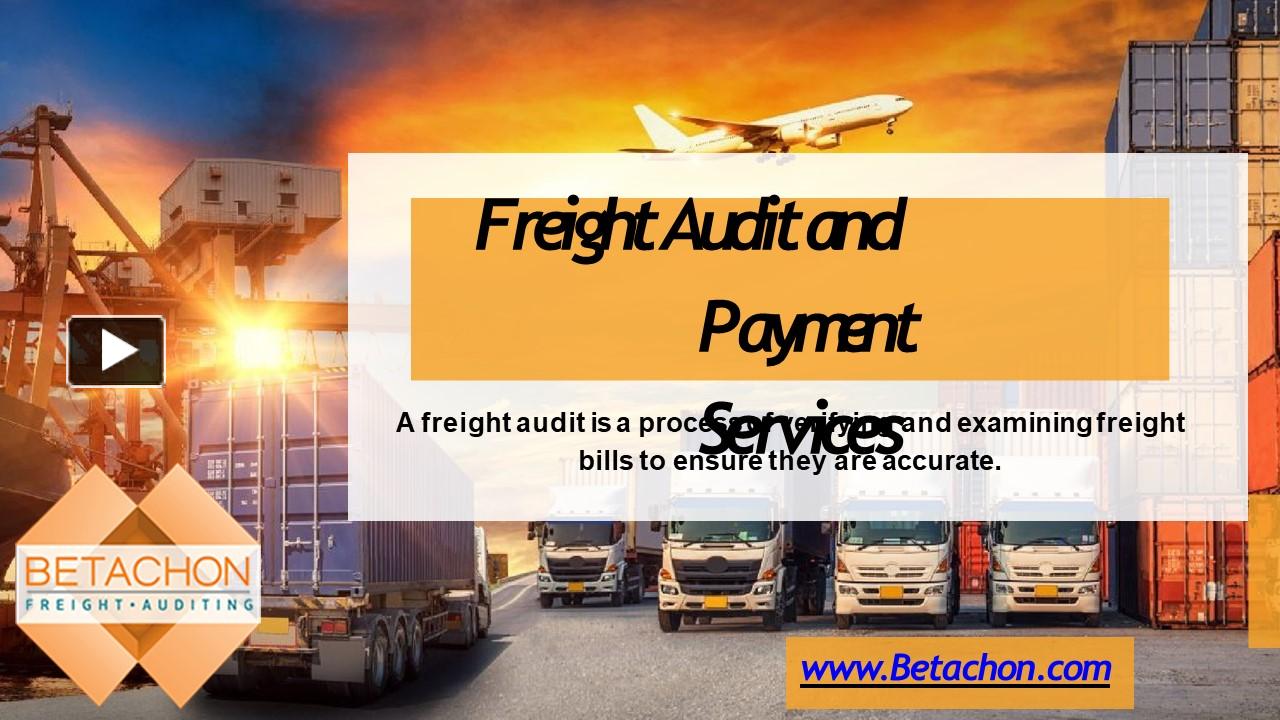 Freight Audit and Payment Services presentation | free to download