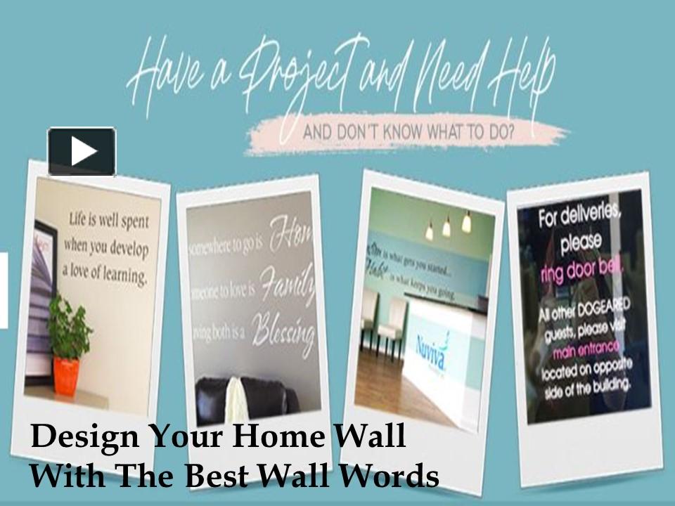 PPT – Design Your Home Wall With The Best Wall Words PowerPoint ...