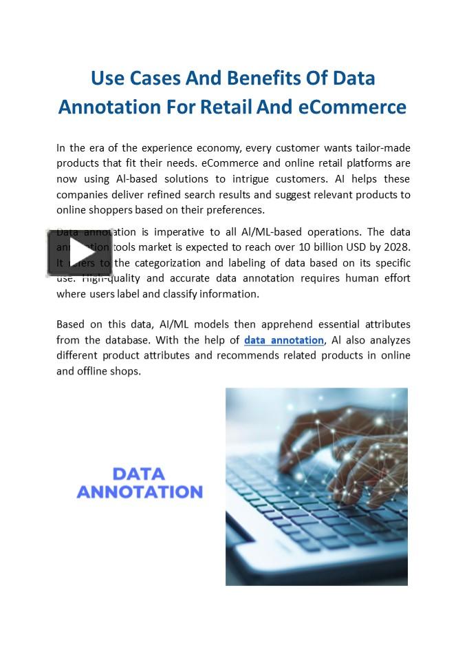 Use Cases And Benefits Of Data Annotation For Retail And eCommerce ...