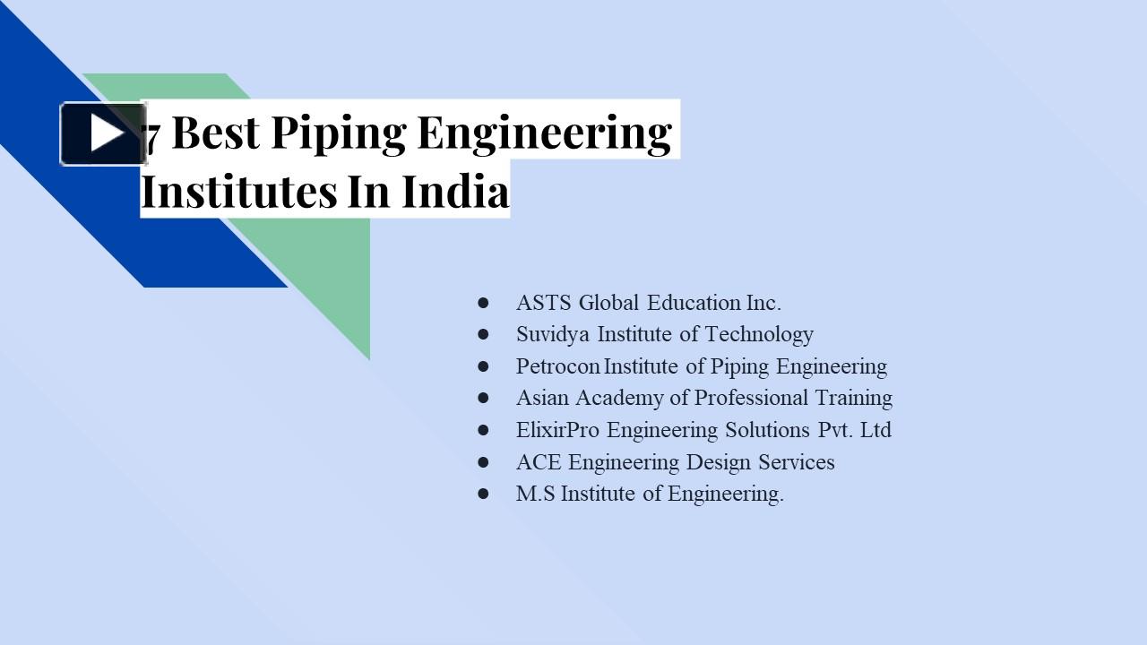PPT – 7 best piping engineering institutes in India PowerPoint ...