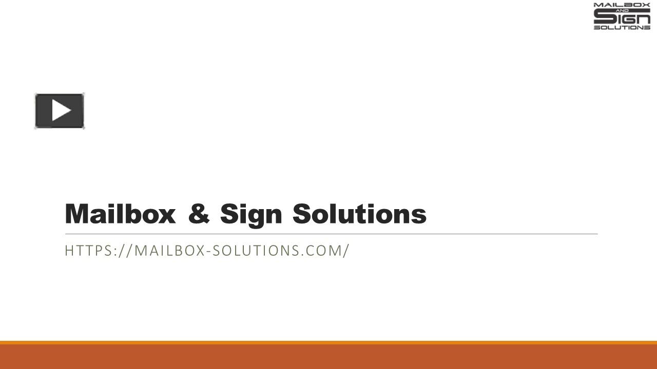 PPT – Find The Best Mailbox Post Cap With Mailbox & Sign Solutions ...