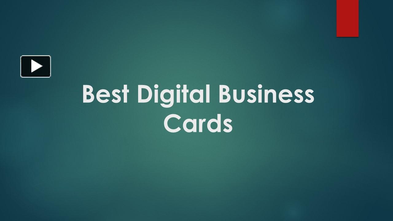 PPT – Best Digital Business Cards PowerPoint presentation | free to ...