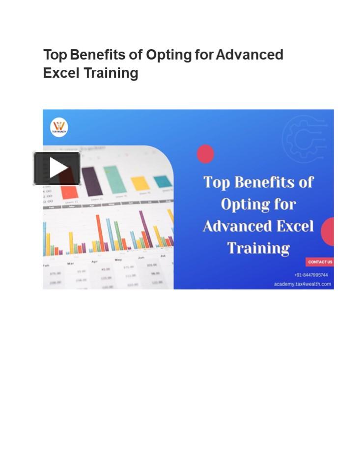 PPT – Top Benefits of Opting for Advanced Excel Training at Academy ...