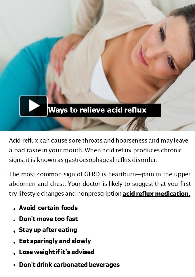 PPT – Ways to relieve acid reflux PowerPoint presentation | free to ...