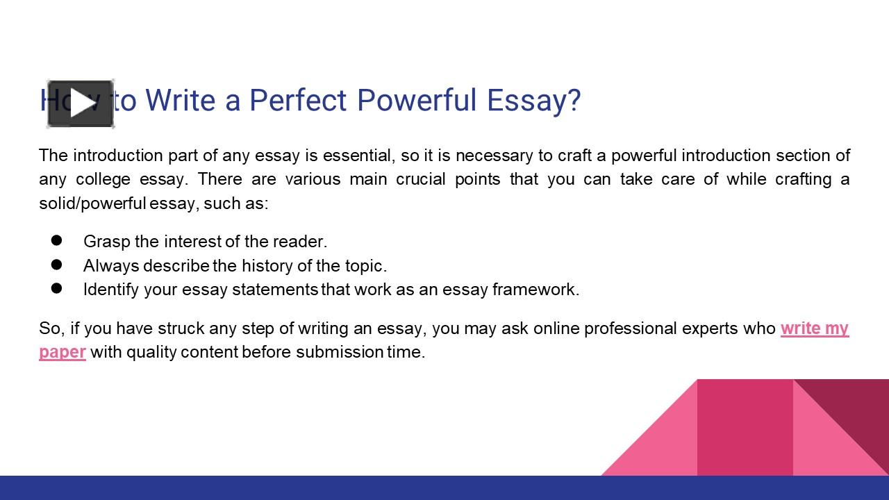 PPT – How to Write a Perfect Powerful Essay? PowerPoint presentation ...