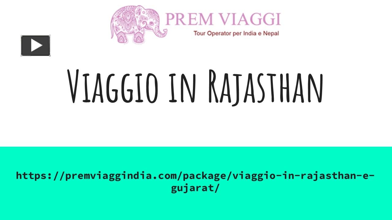 Viaggio in Rajasthan presentation | free to download