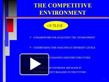THE COMPETITIVE ENVIRONMENT presentation | free to download