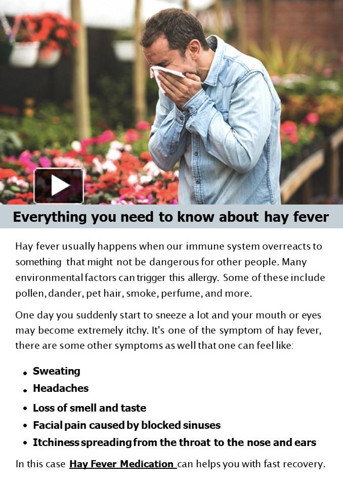 Everything you need to know about hay fever presentation | free to download