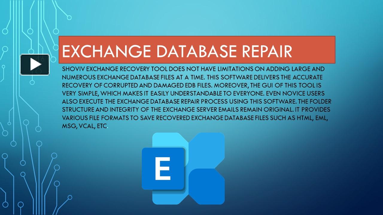PPT – Exchange Database Repair PowerPoint presentation | free to ...