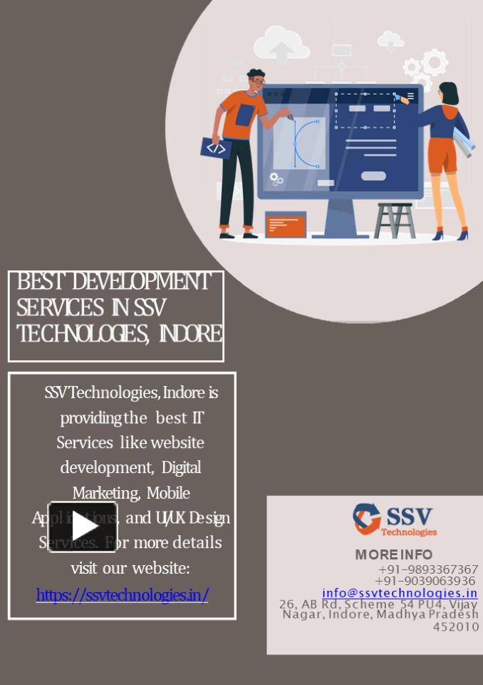 Best Development Services in SSV Technologies Indore presentation ...